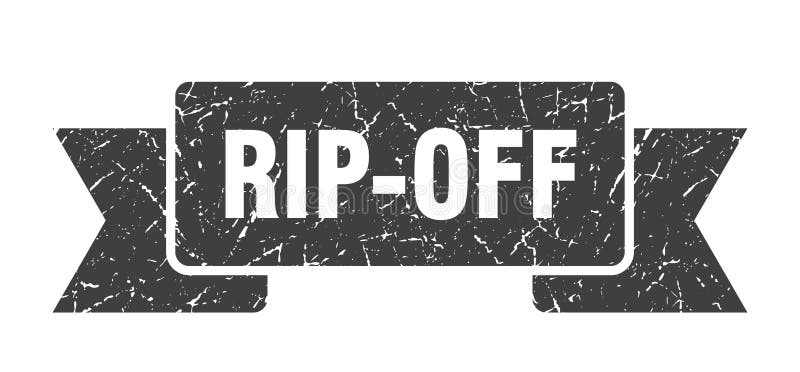 Rip-off ribbon. stock vector. Illustration of white - 189694548