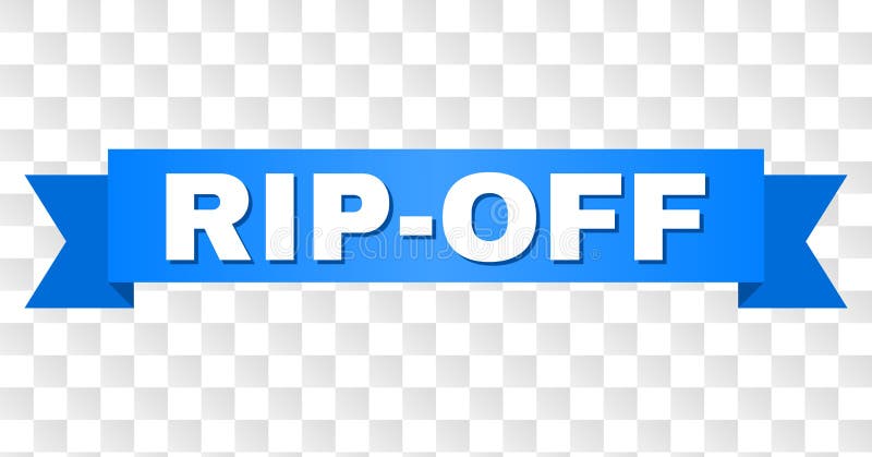 Blue Tape with RIP-OFF Caption Stock Vector - Illustration of fraud ...