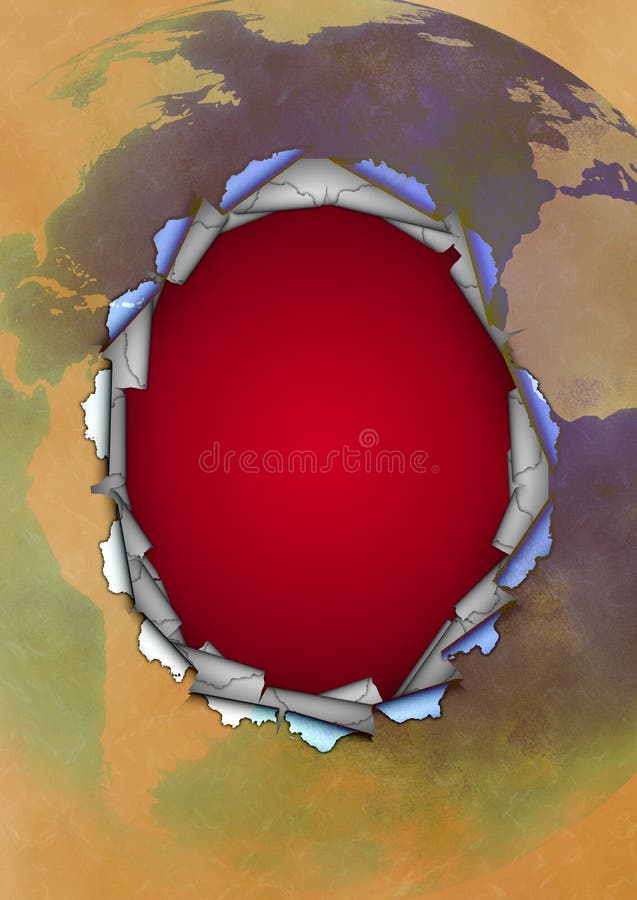 1+ World map rip open Free Stock Photos - StockFreeImages