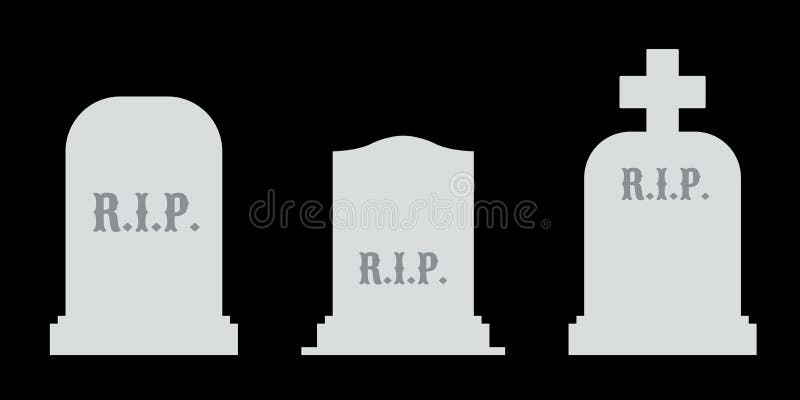RIP gravestone set stock vector. Illustration of gravestone - 258141417