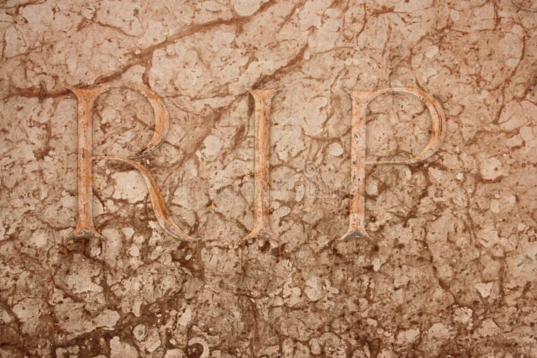 Rip sign stock image. Image of religious, peaceful, stonework - 15709815