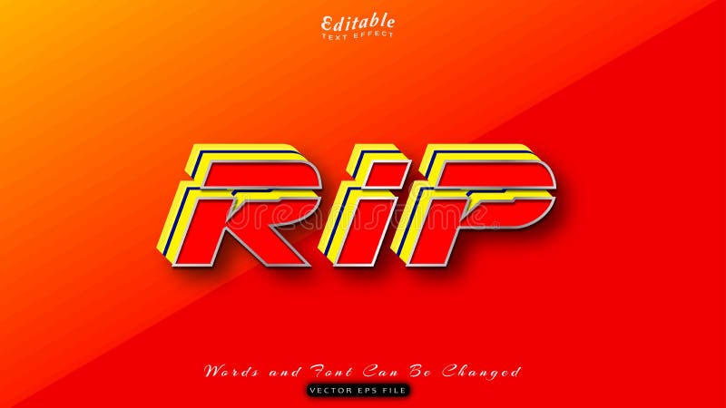 Rip text effect stock illustration. Illustration of succeed - 244308937