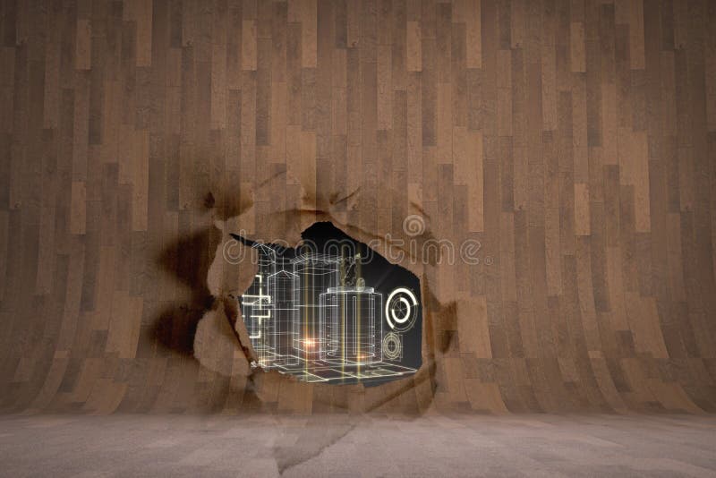 Rip on Wall Showing Interface Stock Illustration - Illustration of tear ...