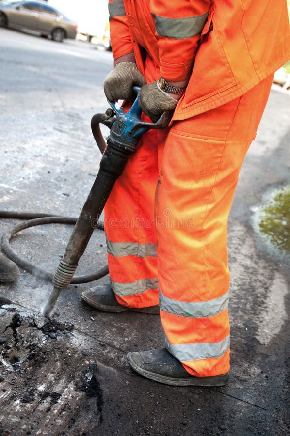Riparazione delle strade immagine stock. Immagine di radura - 9294451