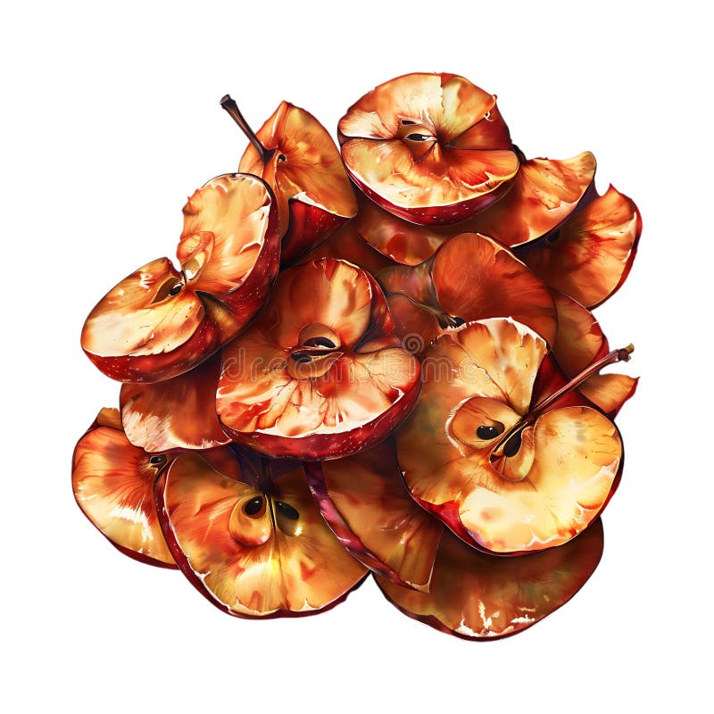 Ripe Apple Pieces on Transparent Background - Ai Generated Stock ...