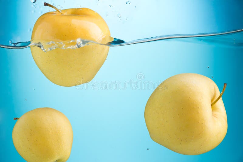Apples in clean water stock photo. Image of water, vibrant - 29949050