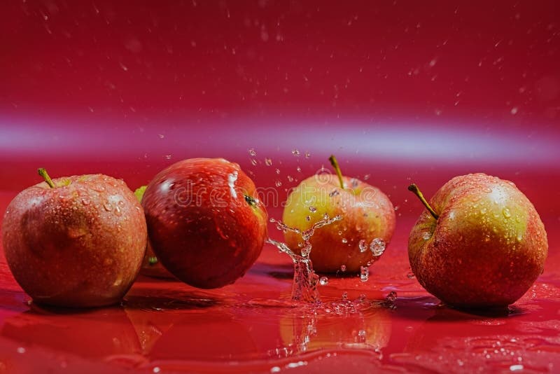 Ripe apples stock image. Image of falling, ripe, clean - 67498939
