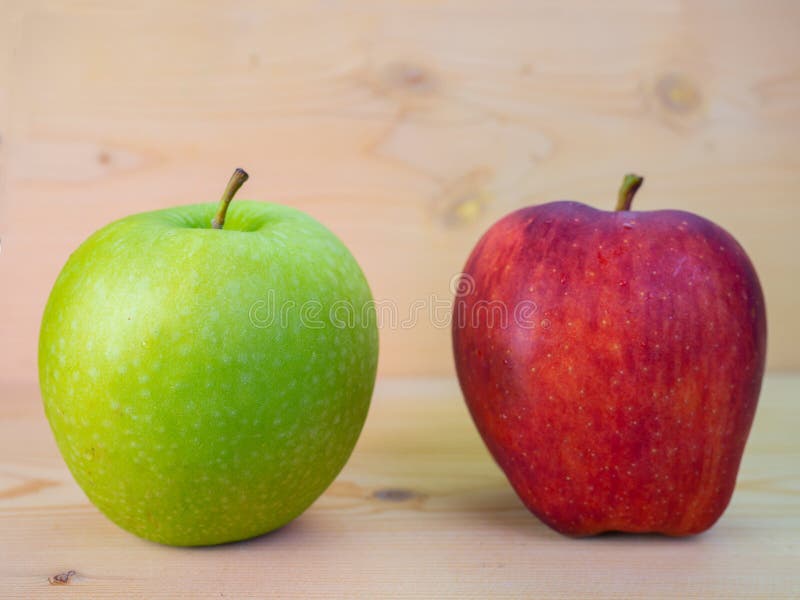 Ripe Apples on the Wood Floor Stock Image - Image of healthy, apple ...