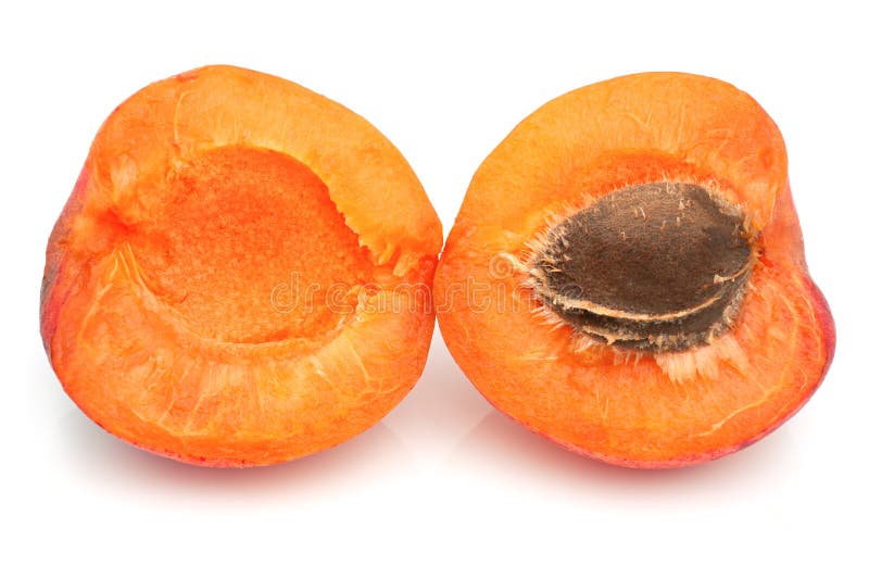 Ripe apricot with a stone stock image. Image of fruit - 18940457