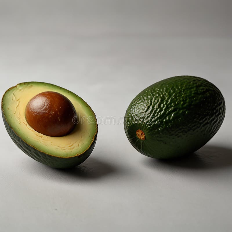 Ripe avacado cut in half stock illustration. Illustration of texture ...