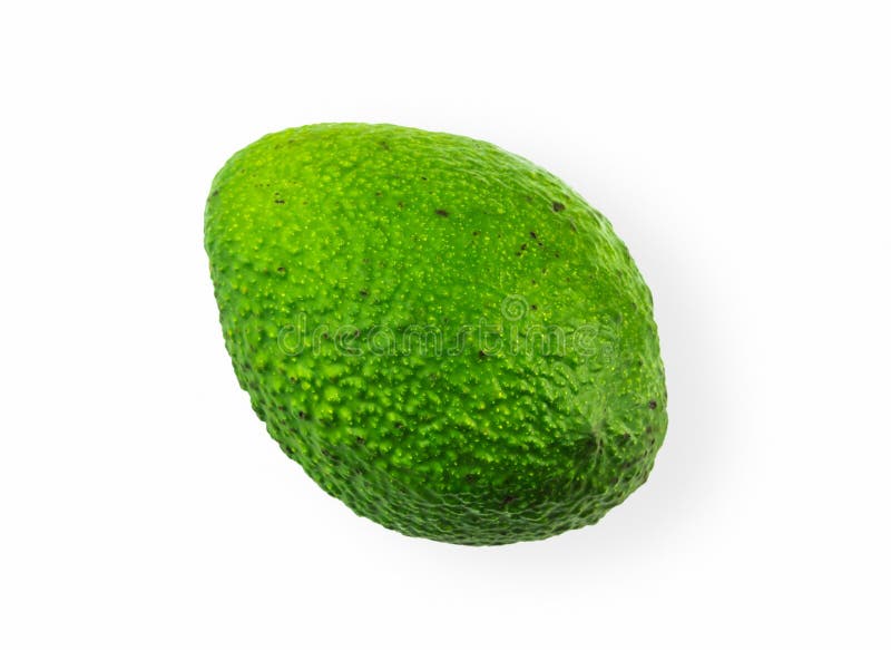 Ripe Avocado Close-up. Whole Avocado Isolated Stock Image - Image of ...