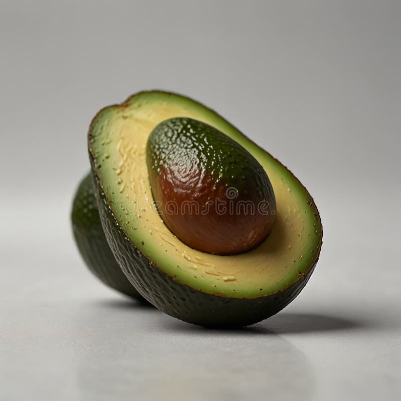 Ripe avacado cut in half stock illustration. Illustration of weight ...