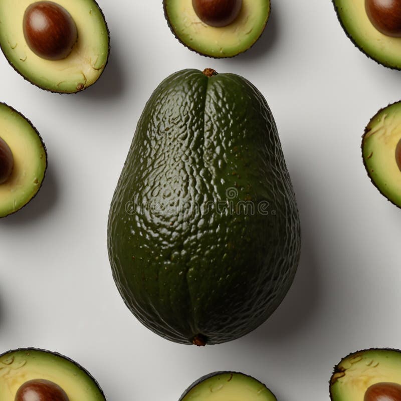 Ripe avacado cut in half stock illustration. Illustration of texture ...