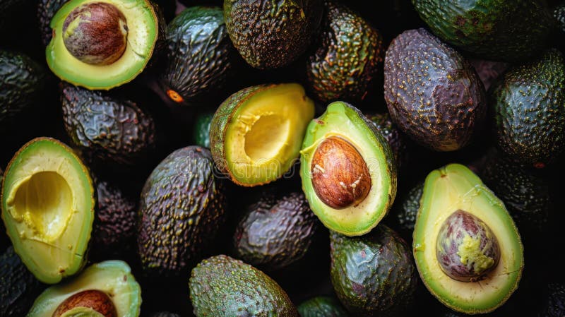 The Ripe Avocados with Seeds.AI Generated Image Stock Photo - Image of ...