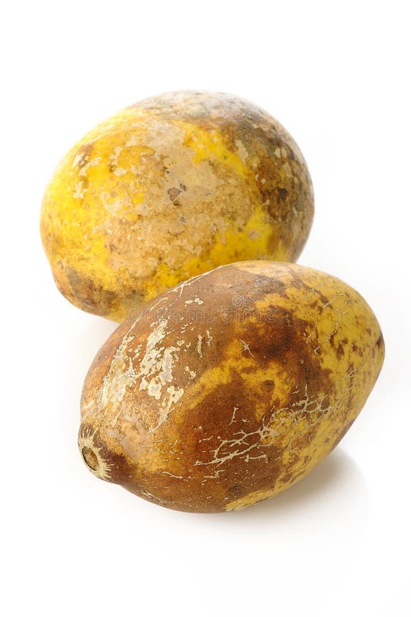 Ripe Bael Fruit in Black Background. Stock Image - Image of juicy ...