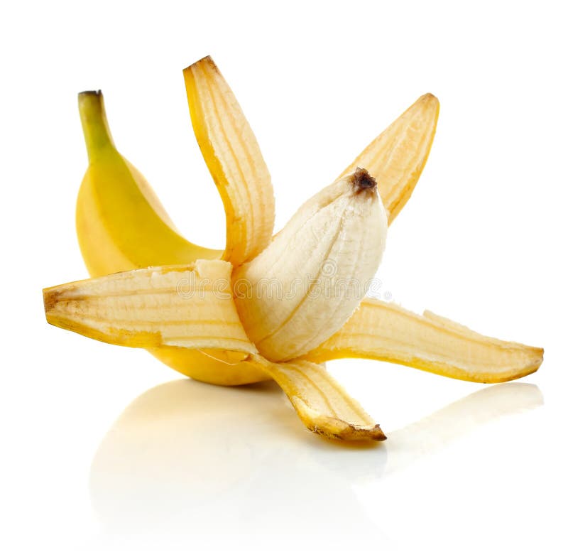 Ripe Banana Slices on White Table. Stock Image - Image of ingredient ...