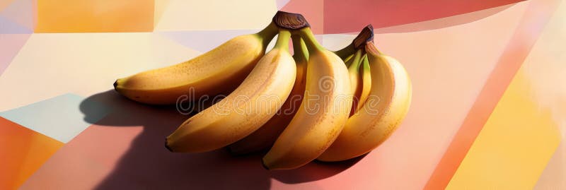 Ripe Bananas are Displayed on an Eye-catching Background of Various ...