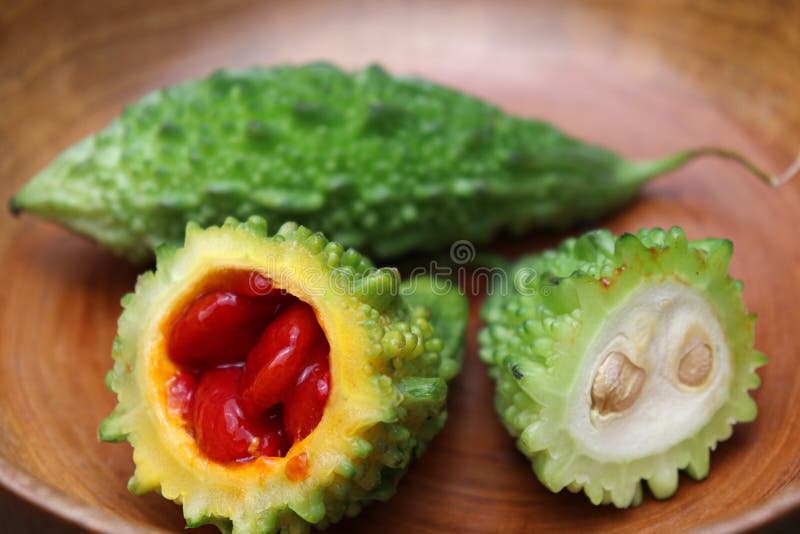 Ripe Bitter Melon with Seeds Stock Photo - Image of food, karela: 251691312