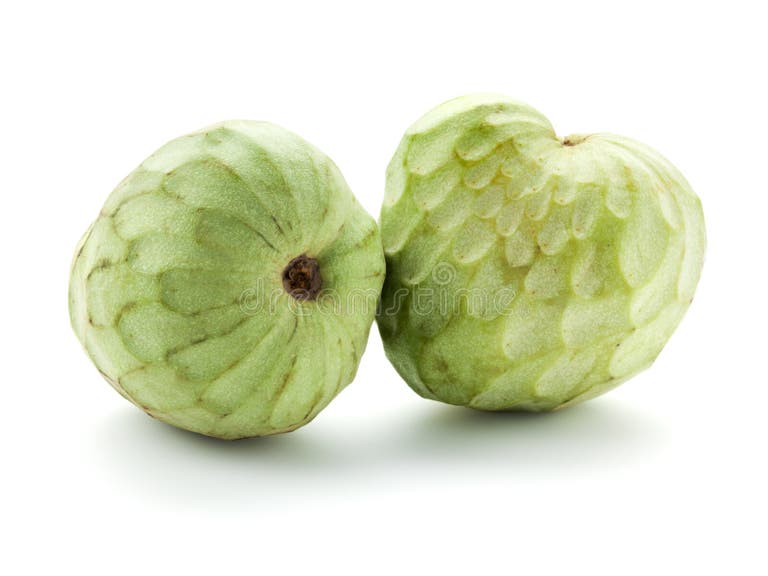Ripe Cherimoya Fruit Isolated on White Stock Photo - Image of isolated ...