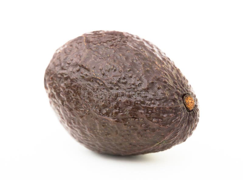 Ripe Dark Avocado on White Background Stock Image - Image of vitamin ...