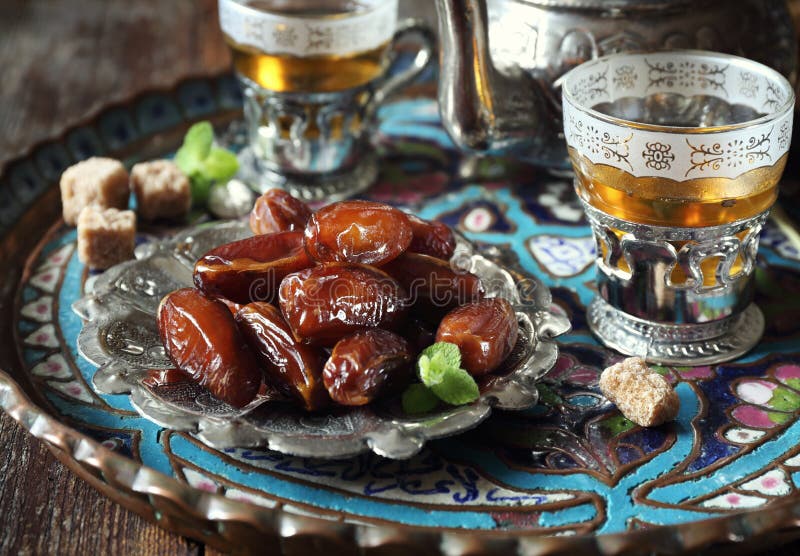 Ripe Dates and Fermented Milk Drink Stock Image - Image of ...