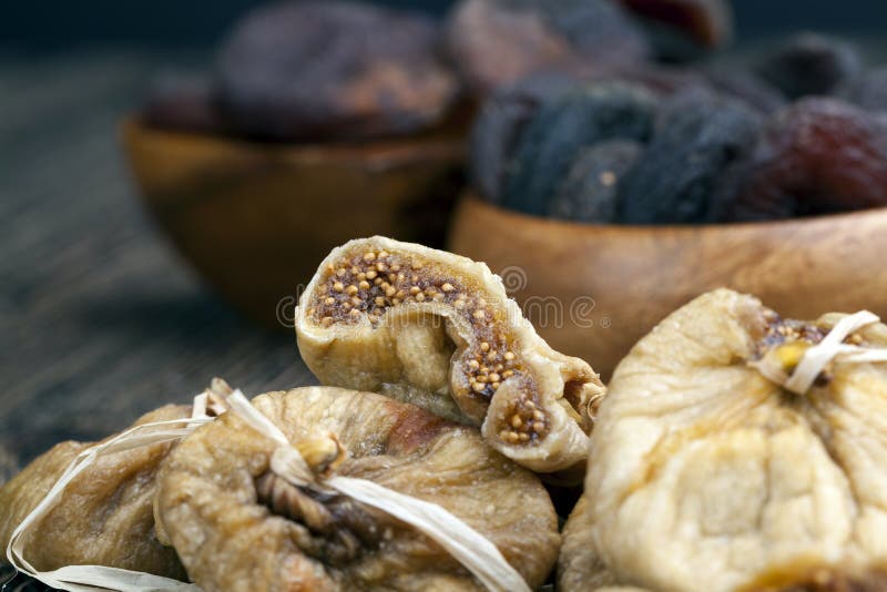 Ripe Dried Figs with a Large Number of Seeds Stock Photo - Image of ...