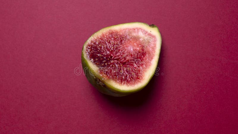A Ripe Fig Fruit Cut in Half Stock Image - Image of natural, outdoors ...