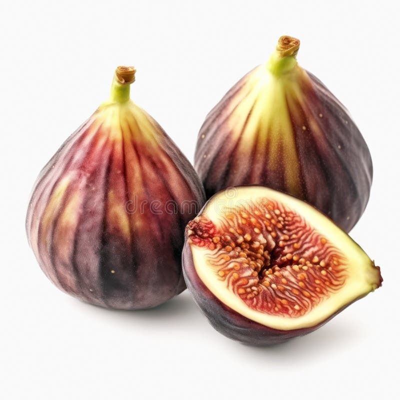 Sliced and Whole Figs. AI Generation Stock Illustration - Illustration ...