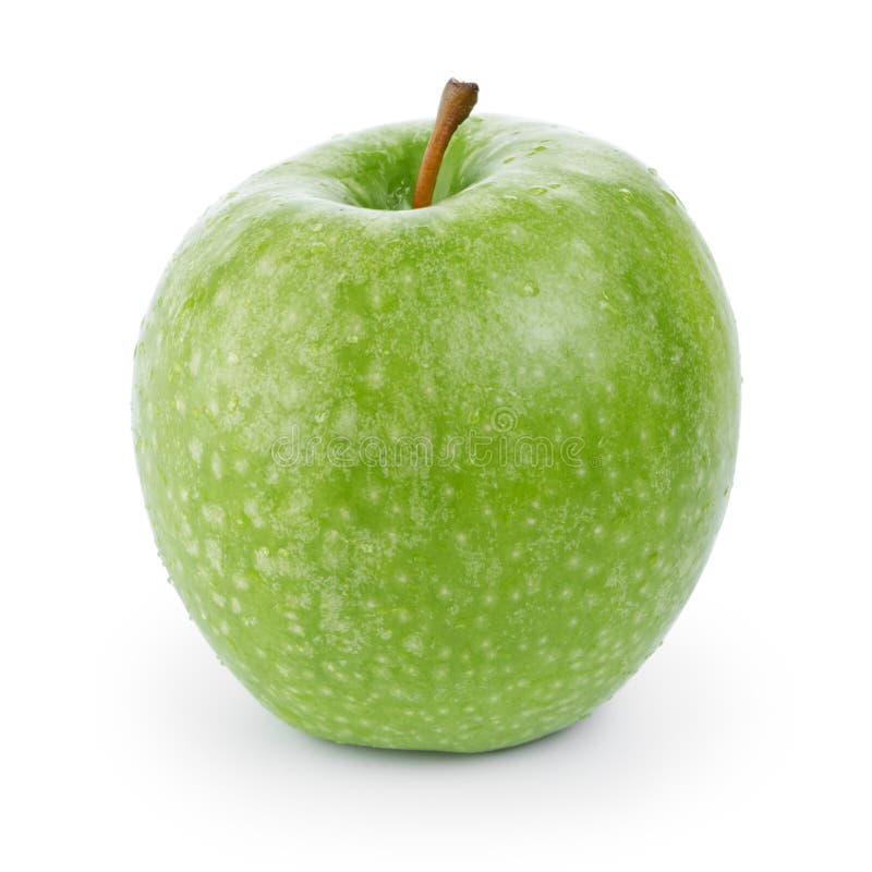 Ripe Fresh Green Apple with Water Drops Stock Image - Image of organic ...