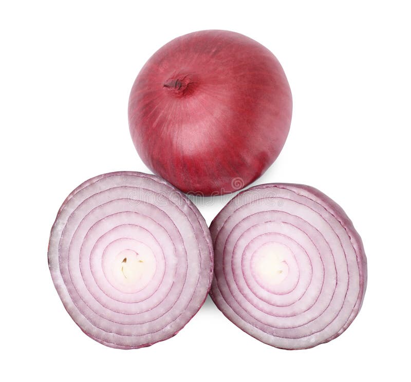 Ripe Fresh Red Onions Isolated on White Stock Image - Image of ...