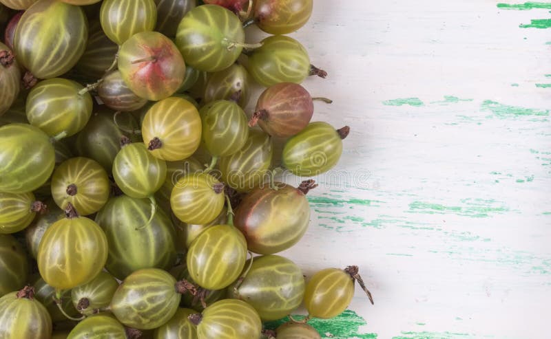 Ripe Gooseberry on a Wooden Table Stock Image - Image of closeup, table ...