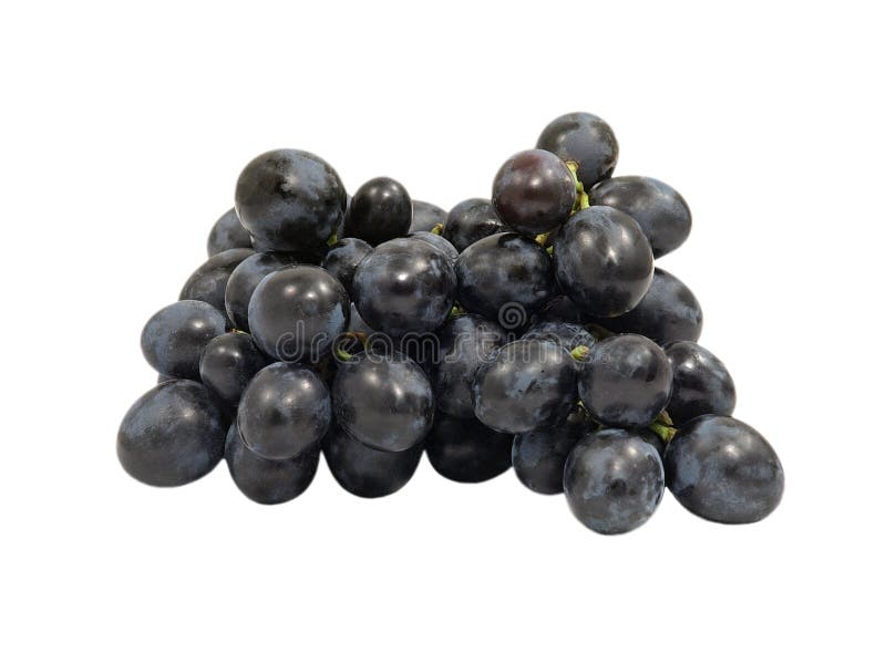 Ripe Grape Bunch. Isolated. Stock Image - Image of natural, closeup ...