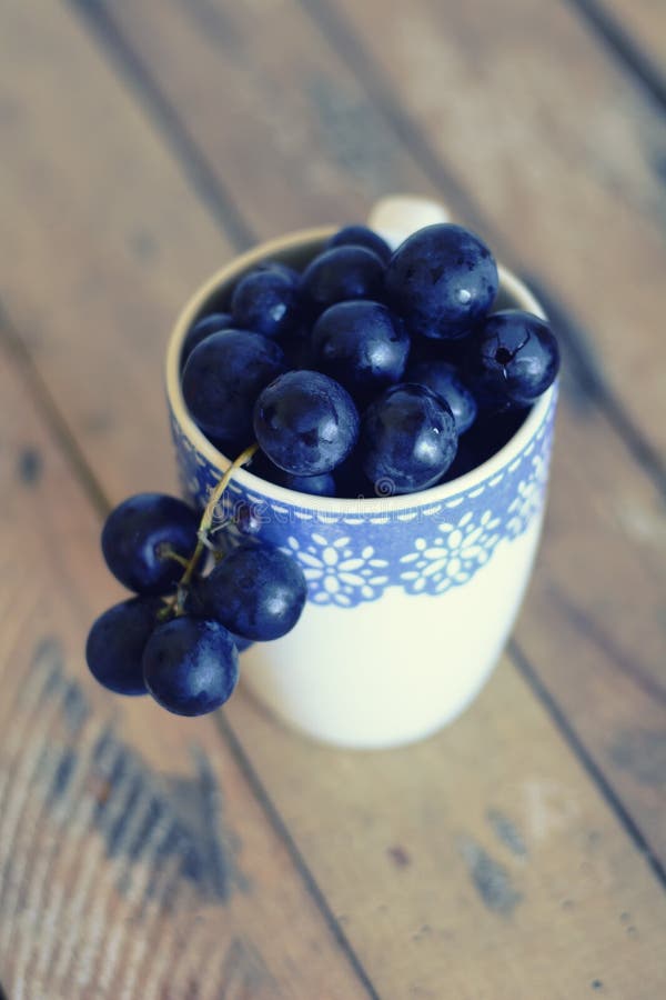 Ripe grape in cup stock photo. Image of berry, breakfast - 32949490