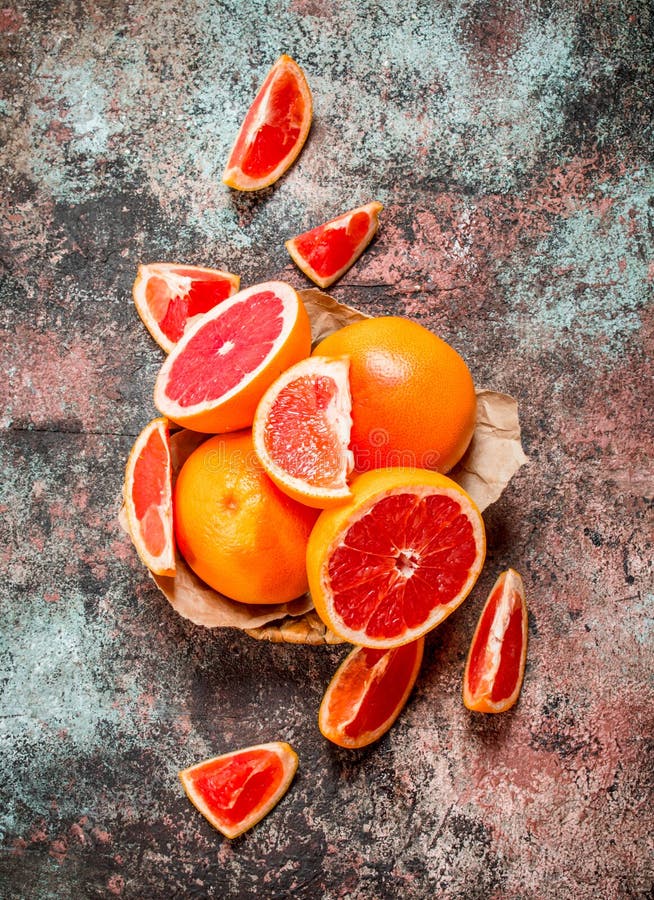 Ripe Grapefruit in the Basket Stock Photo - Image of tasty, organic ...