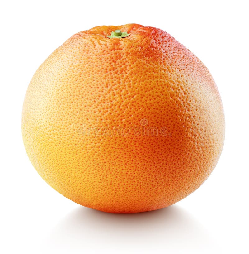 Ripe Grapefruit Citrus Fruit with Half Isolated on White Stock Image ...