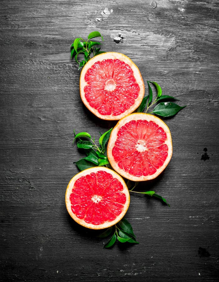 Ripe grapefruits. stock photo. Image of juicy, leaf, rustic - 98120316