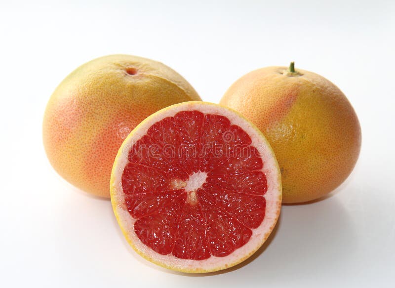 Ripe Grapefruits with White Background Stock Photo - Image of eating ...