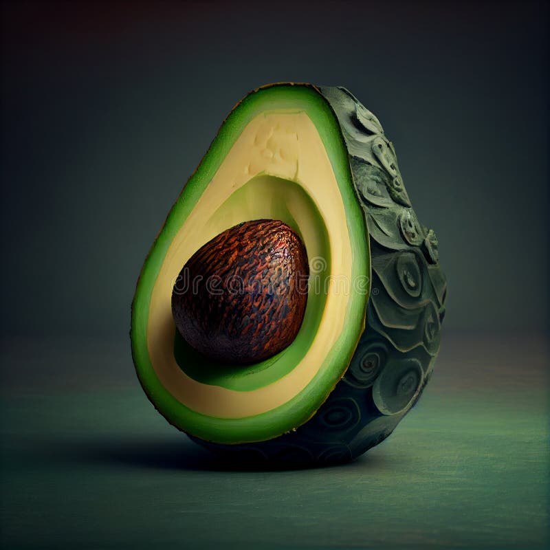 Ripe Green Avocado. AI Generated Stock Image - Image of unusual, ripe ...