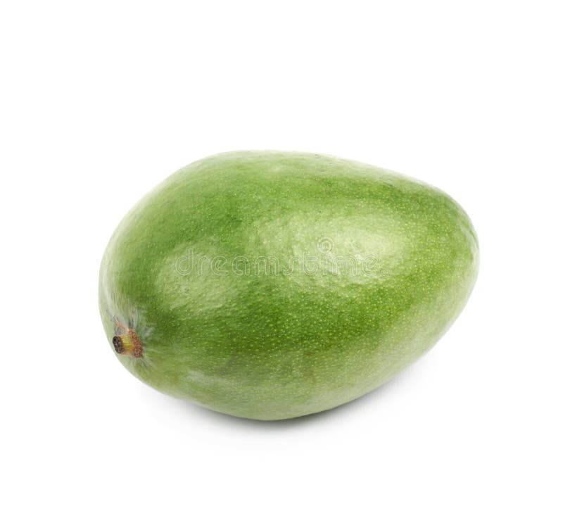 Ripe Green Mango Fruit Isolated Stock Image - Image of single, object ...