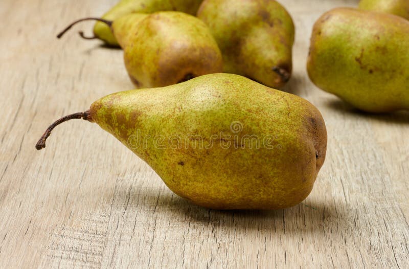 Ripe Green Pears on the Table, Ripe Fruits Stock Photo - Image of green ...