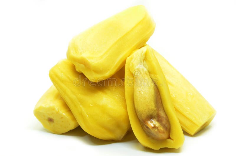 Ripe jackfruit isolated stock photo. Image of pieces - 109248590