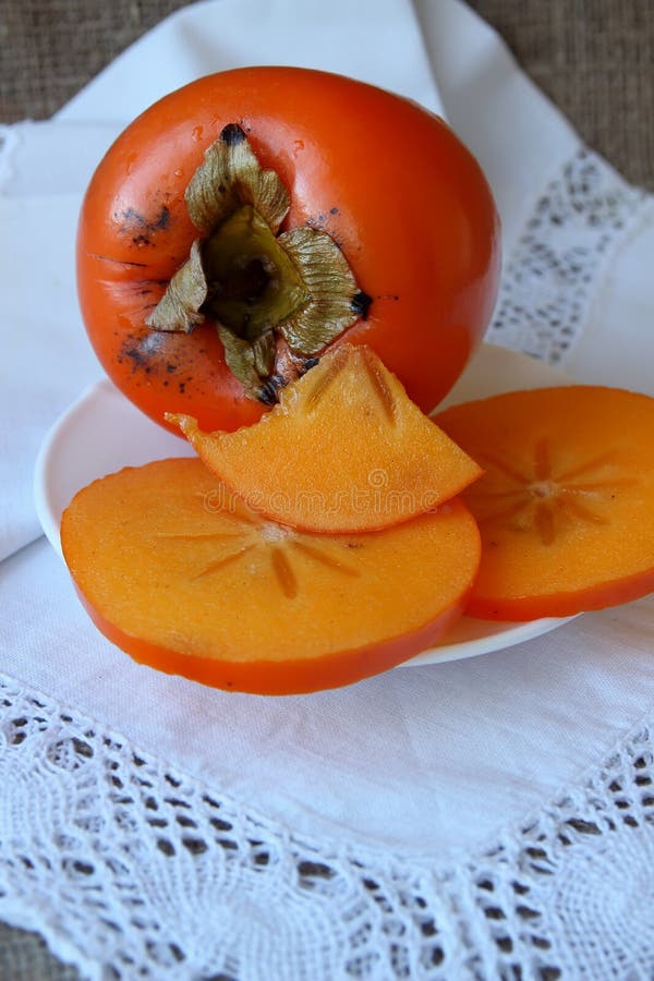 Ripe and juicy persimmon stock image. Image of fruit - 50345841