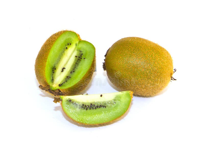 Ripe kiwi on white stock image. Image of seed, healthy - 26804175