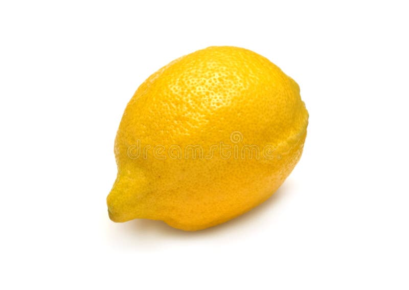 Ripe Lemon Isolated on White Closeup Stock Photo - Image of detail ...