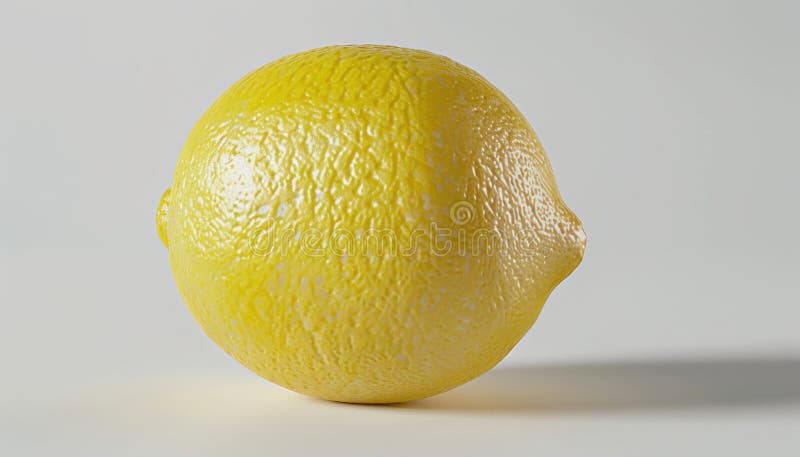 Fresh Lemon on a White Surface Showcasing Its Vibrant Color and ...