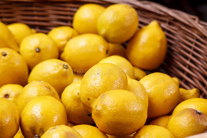 Ripe lemons stock photo. Image of care, boost, basket - 37668252