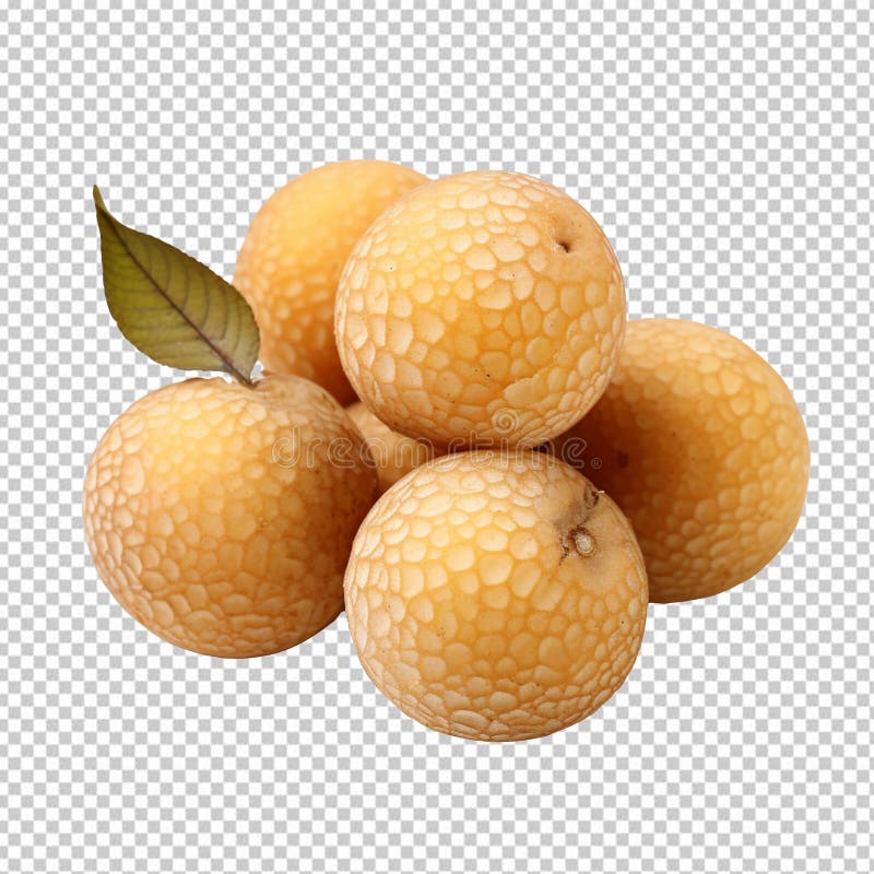 Ripe Longan Isolated on Transparent Background Stock Photo ...