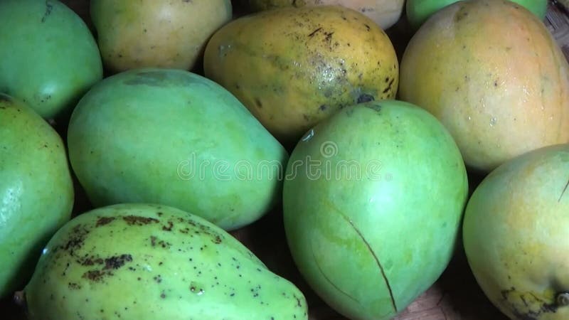 Ripe mango on the basket stock video. Video of healthy - 400585977