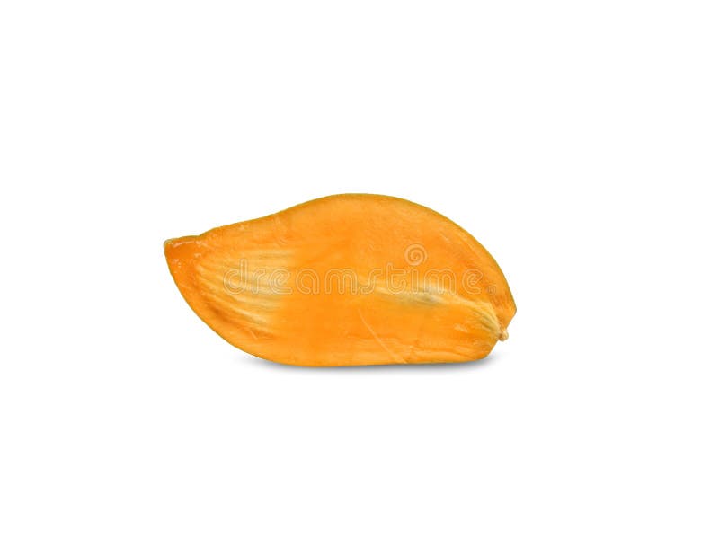 Ripe Mango Cut in Half on a White Background Cutting Path Stock Photo ...