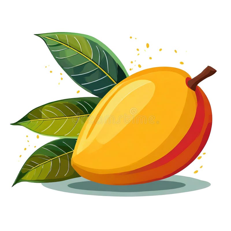 Mango Illustration for Coloring Book Template, Mango for Kids Worksheet ...